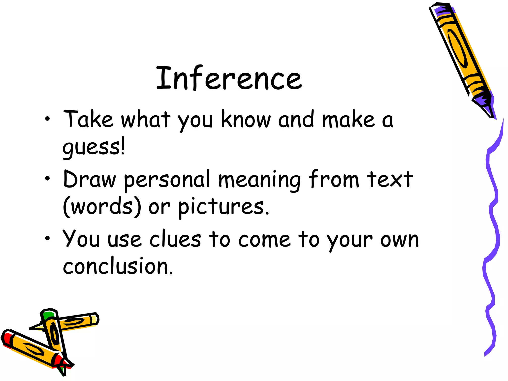 Making inferences first lesson | PPT