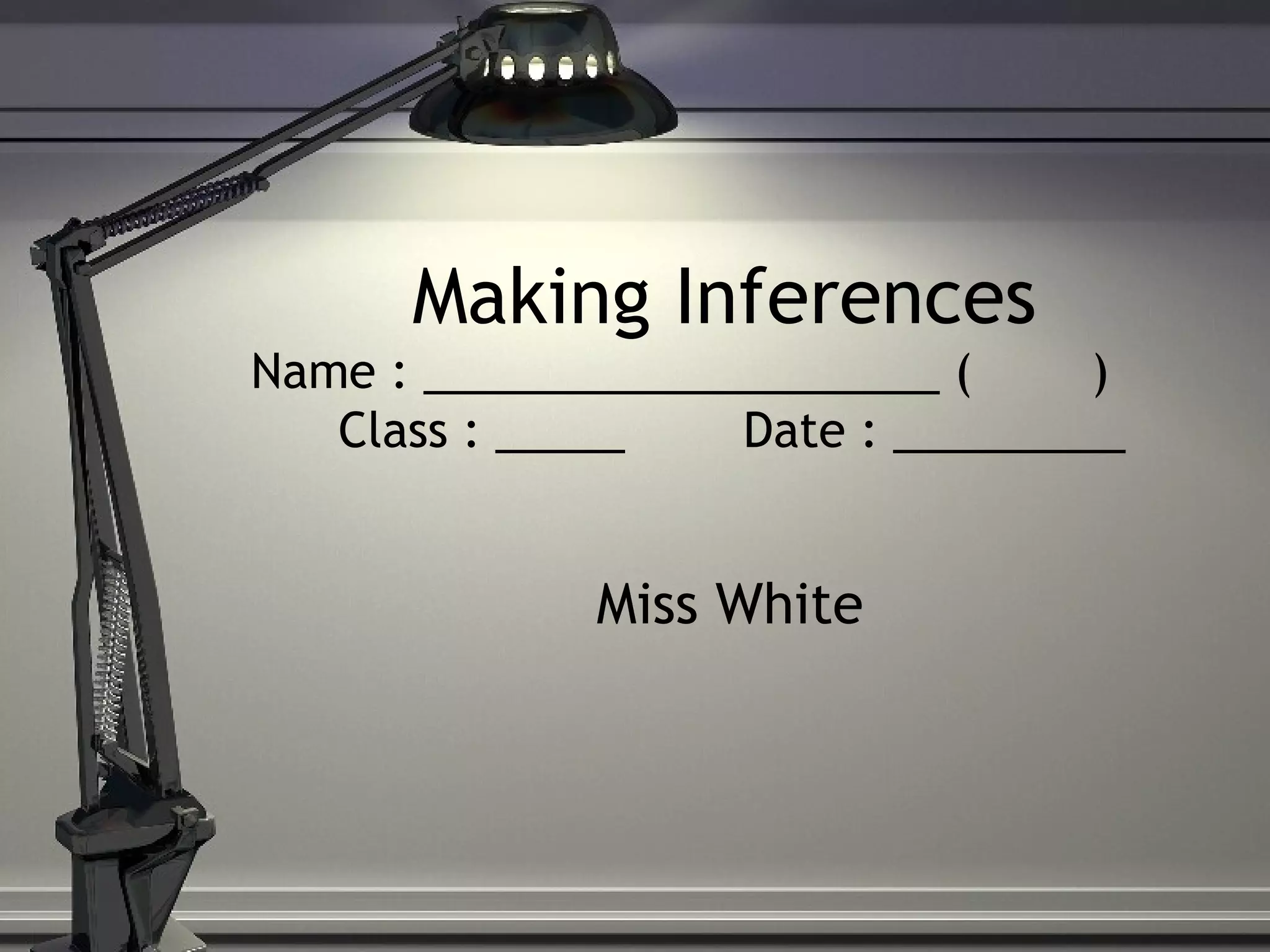 Making inferences power point | PPT