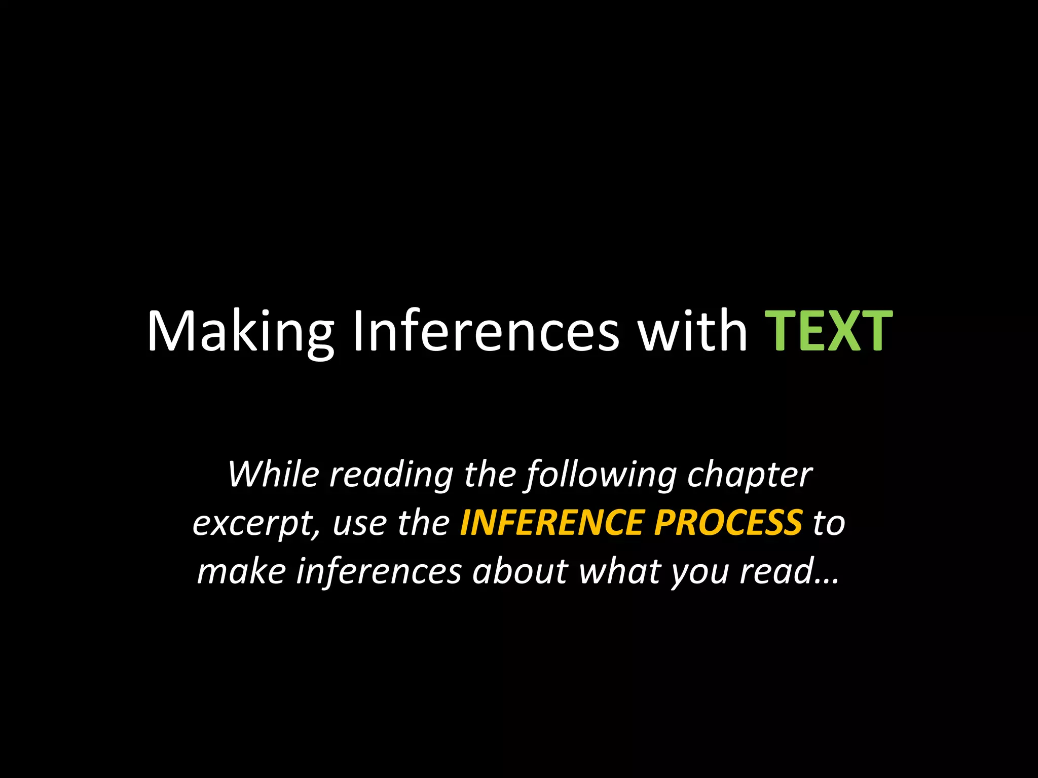 Making inferences ppt lesson | PPT