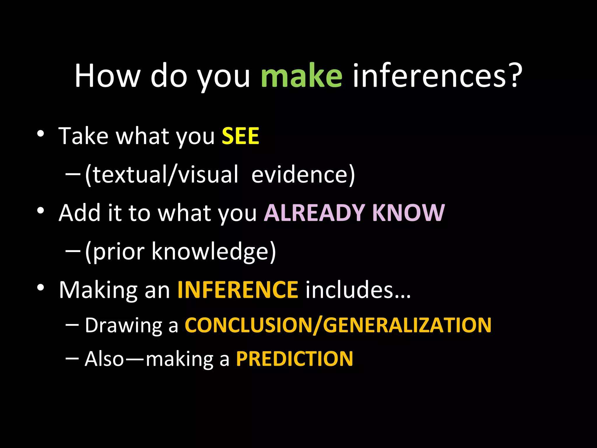 Making inferences ppt lesson | PPT