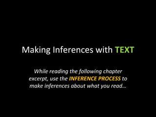 Making inferences ppt lesson | PPT