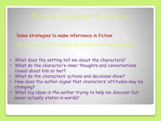 Making inferrence | PPTX