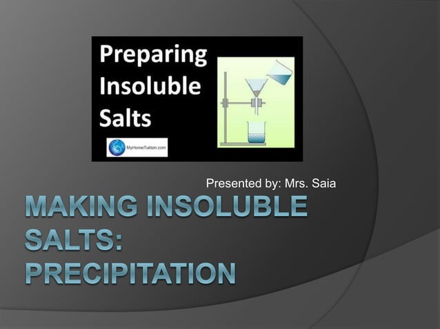 Making insoluble salts week 3 | PPT