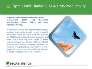 18 Tips of IRM - Making IRM Work for You | PPT