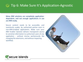 18 Tips of IRM - Making IRM Work for You | PPT