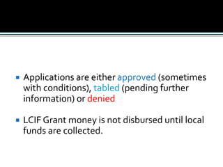 Standard Grant Criteria & Procedure | PPT | Business | Business and Finance