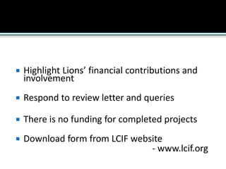 Standard Grant Criteria & Procedure | PPT | Business | Business and Finance