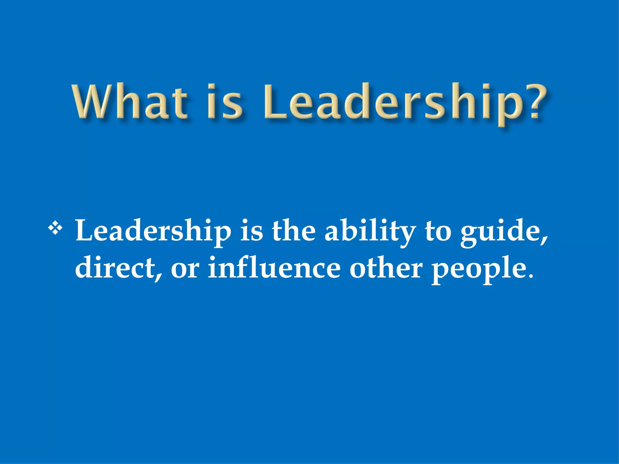 Making leadership fun! | PPT
