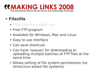 Making something out of nothing: Free software for non-profit organisations | PPT