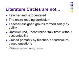 Making Literature Circles Come Alive | PPT