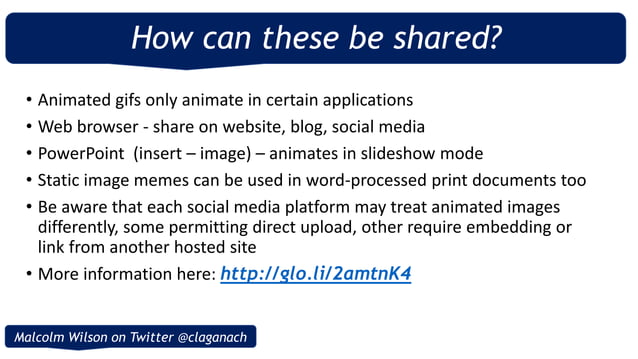 Making memes and animated gifs for learning | PPT