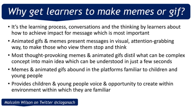 Making memes and animated gifs for learning | PPT