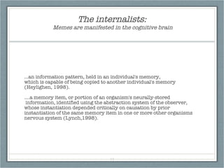 Øyvind Vada: Making Memetics a science | PPT