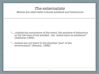 Øyvind Vada: Making Memetics a science | PPT