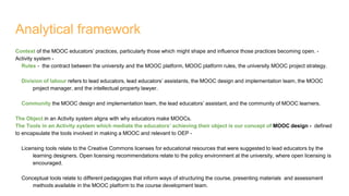 Making MOOCs and changing open educational practices | PPT