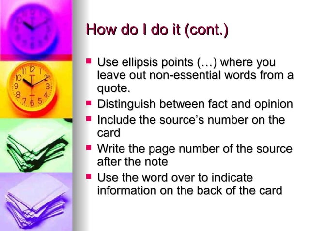 Making note cards | PPT