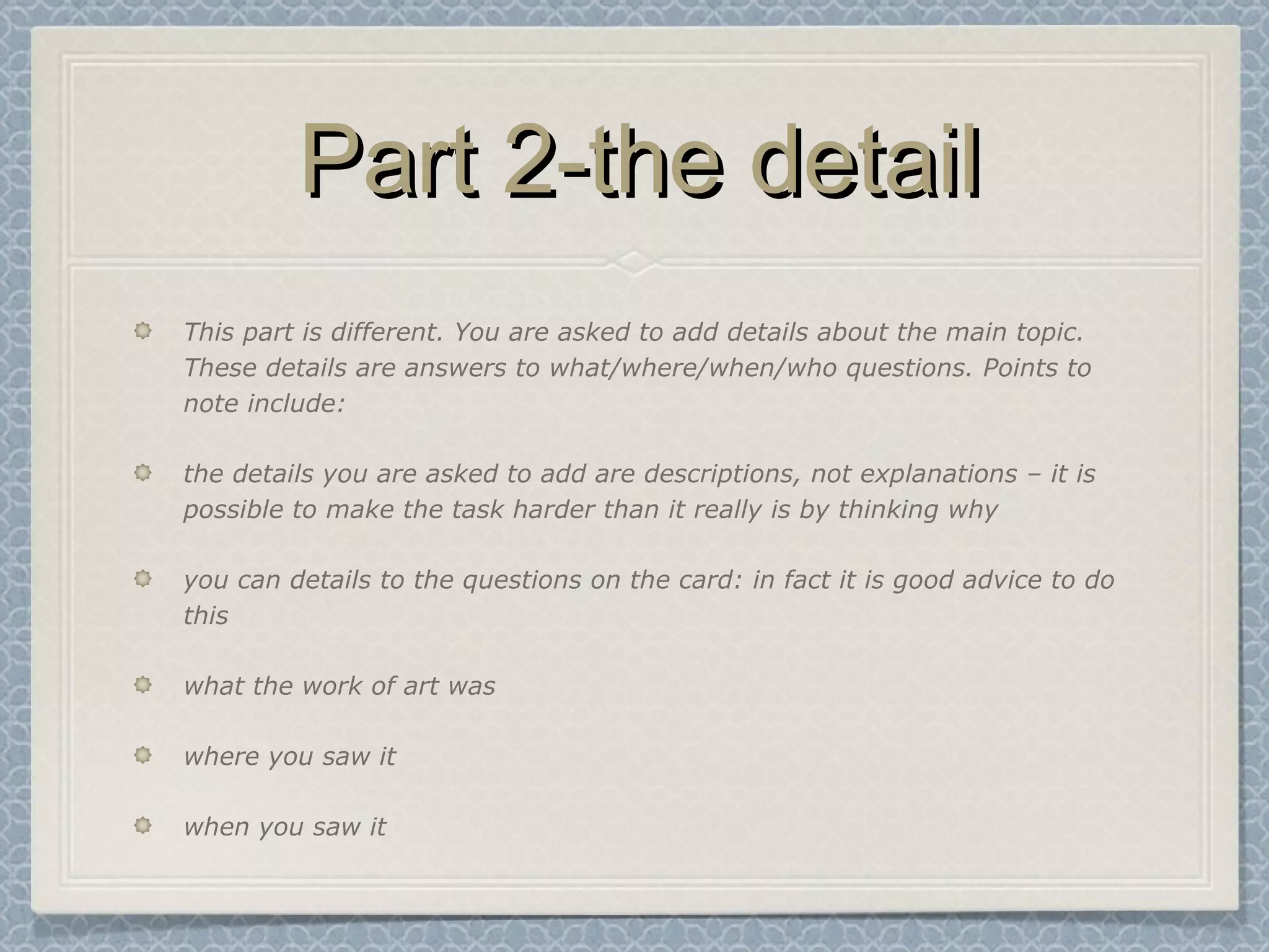 Making notes on cue cards | PPT