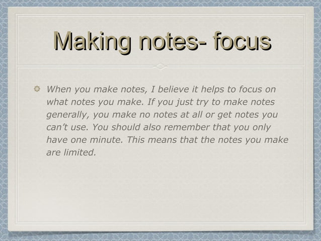 Making notes on cue cards | PPT