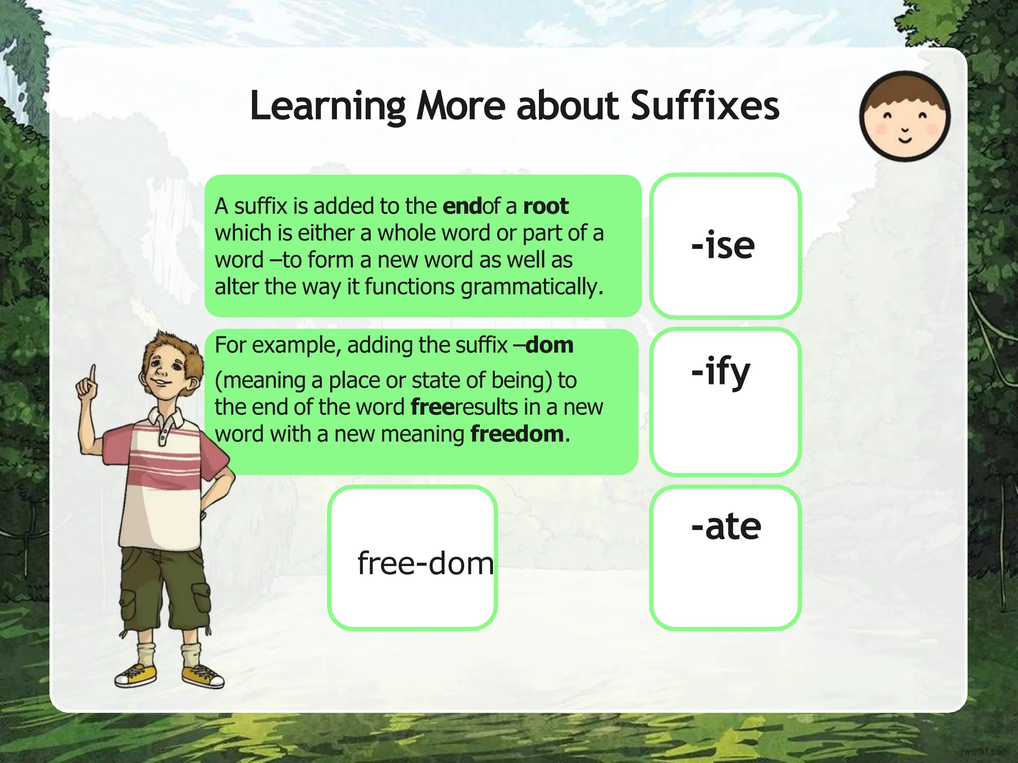 MAKING NOUNS AND ADJECTIVES TO VERBS SUFFIX.pptx