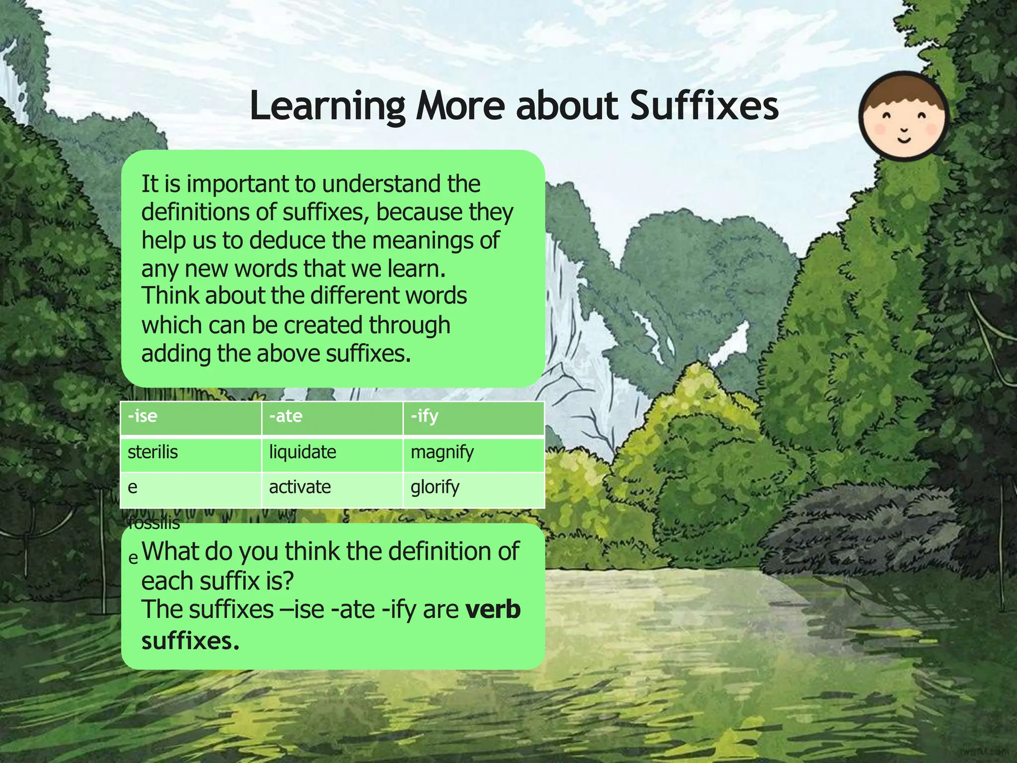 MAKING NOUNS AND ADJECTIVES TO VERBS SUFFIX.pptx