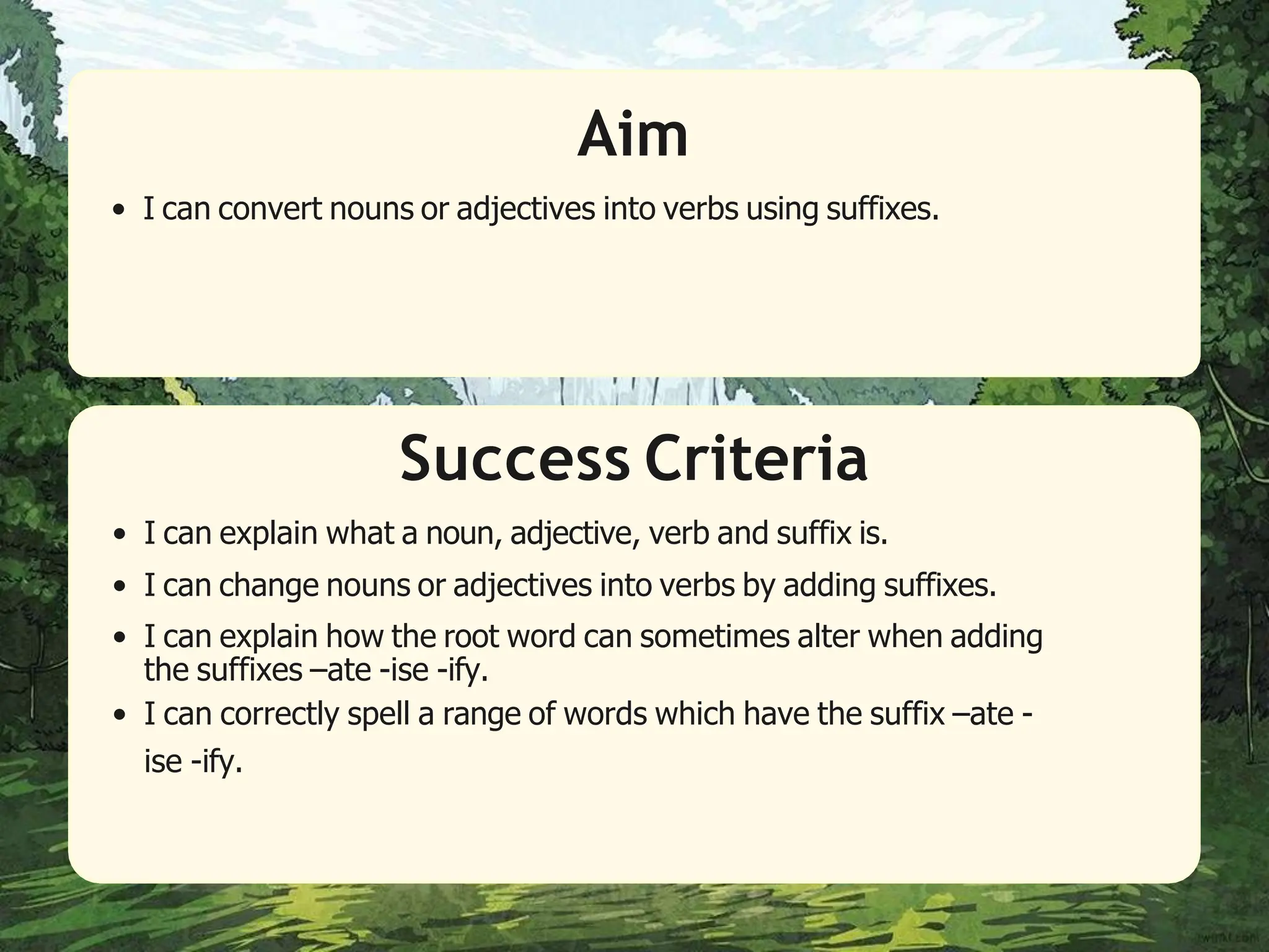 MAKING NOUNS AND ADJECTIVES TO VERBS SUFFIX.pptx