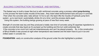 Making of burj khalifa | PPTX