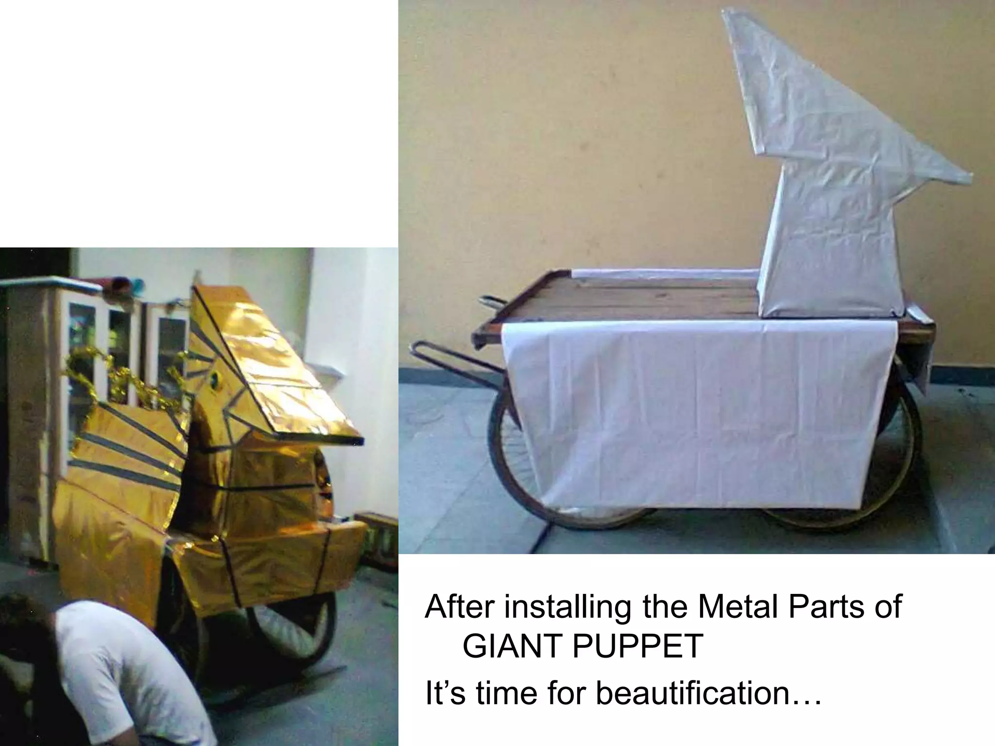 Making of giant bird puppet for Ruskin BOnd's Play at Mind Tree School ...