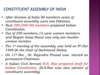 Making of indian constitution | PPTX