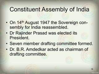 Making of indian constitution | PPTX