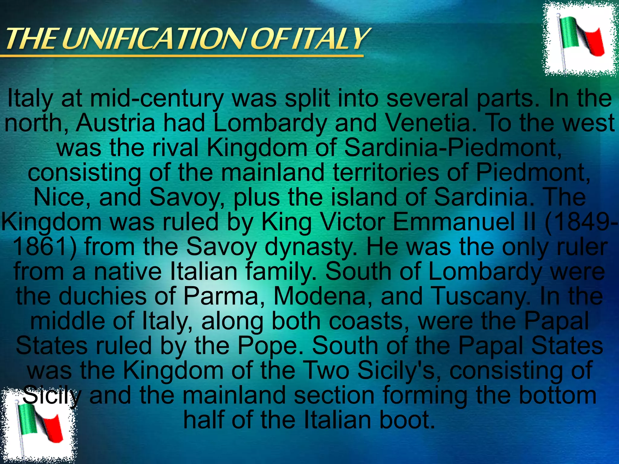Unification of italy | PPTX