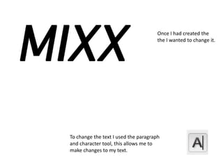 Making of mixx logo | PPTX