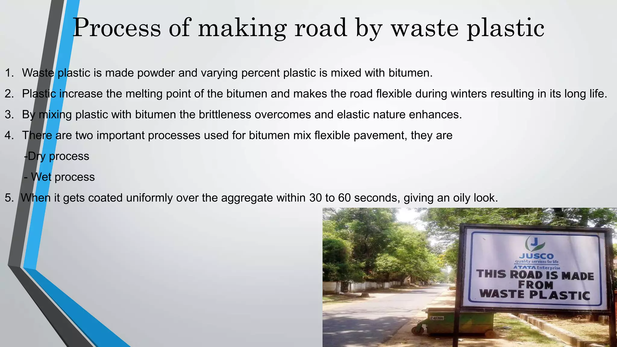 Making of road by waste plastic | PPTX