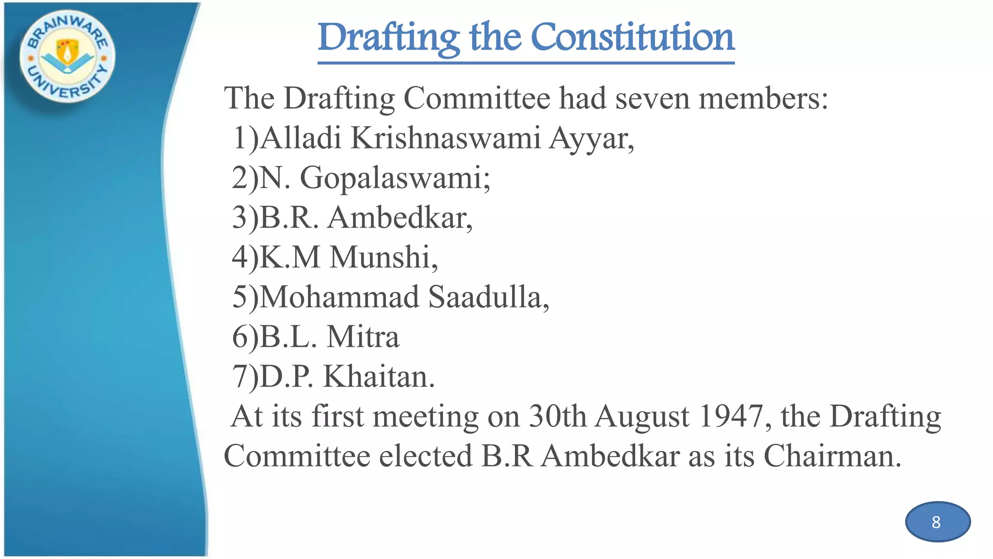 Making of the constitution | PPTX