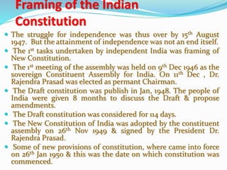 Making of the indian constitution | PPTX