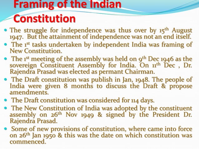 Making of the indian constitution | PPTX | Hinduism | Religion ...