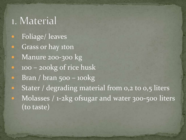 Making organic fertilizer | PPTX | Gardening | Home & Garden