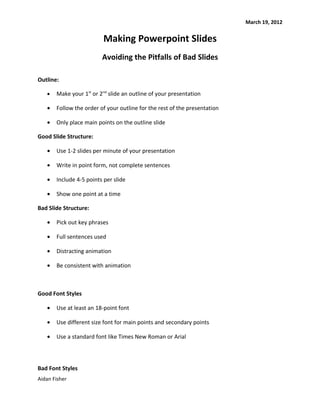 Making powerpoint slides | PDF