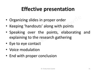Making power point presentation for research papers | PPT