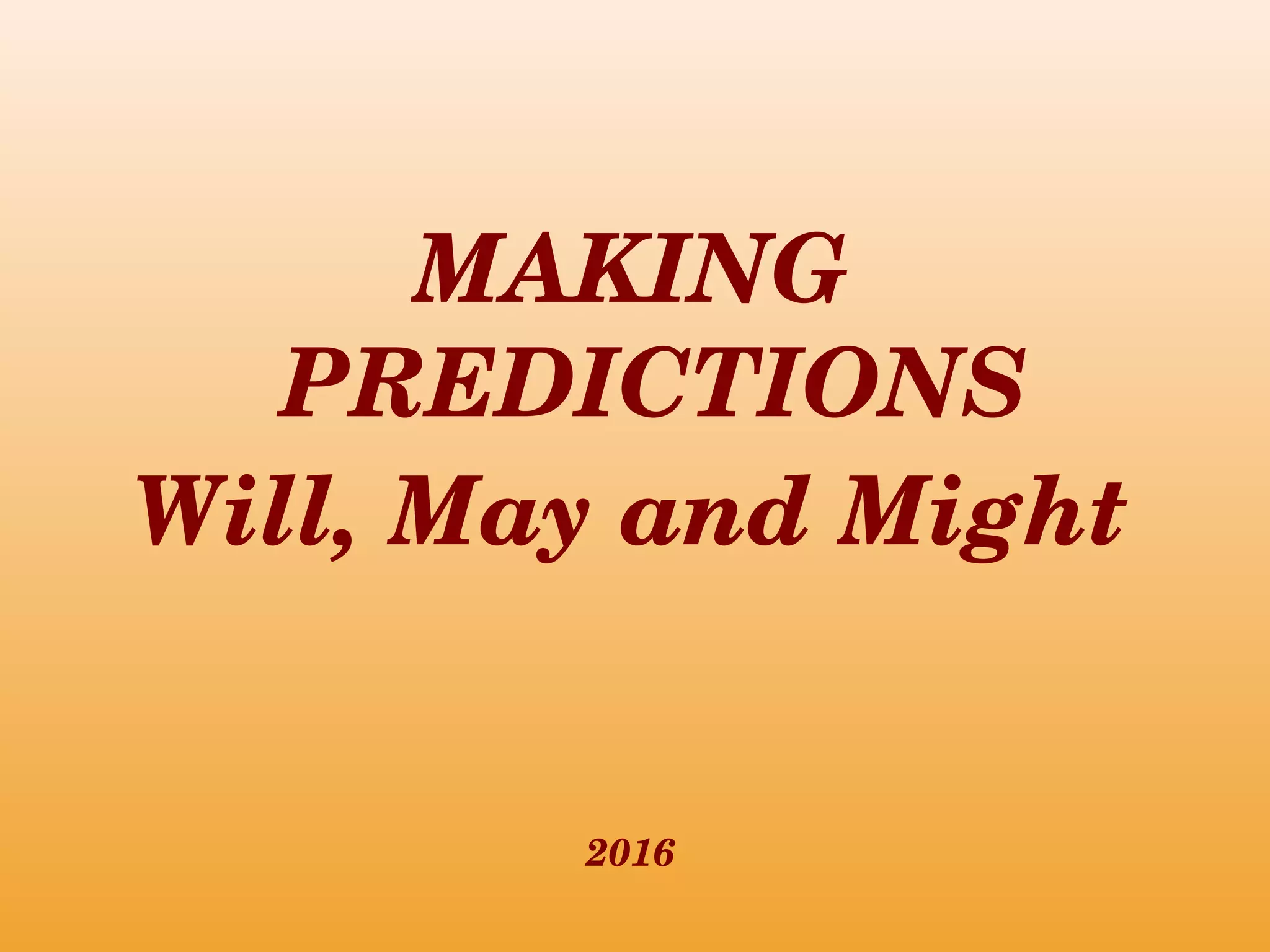 Making predictions | PPT
