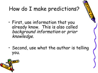 Making predictions presentation | PPT