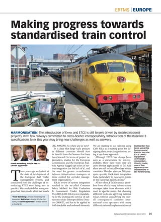 Making Progress Towards Standardised Train Control | PDF