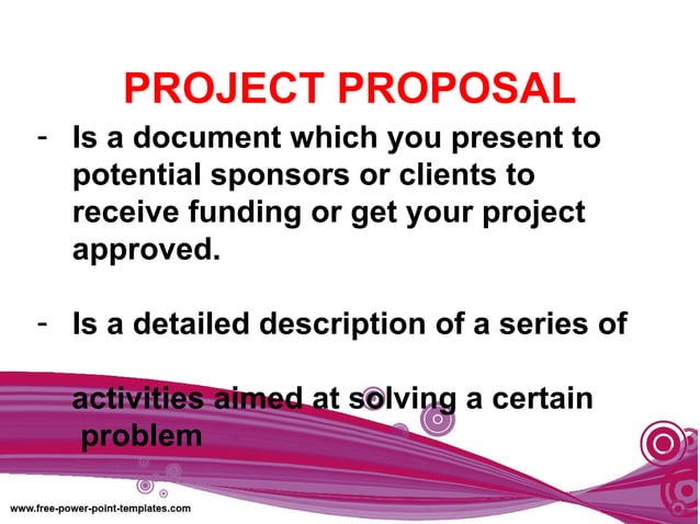 Making project proposal | PPT | Business | Business and Finance
