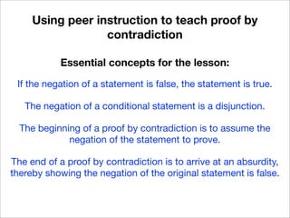 Making proofs click: Classroom response systems in transition-to-proof ...
