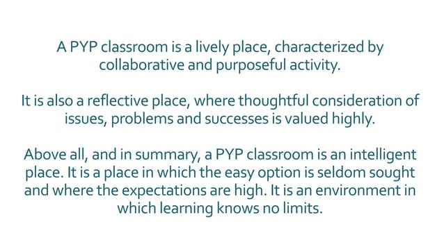 Making PYP Happen | PPTX