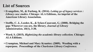 Making Room for Change: Rightsizing the PSU Library Serials Collection | PPT