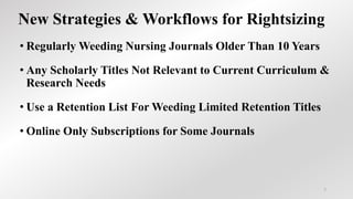 Making Room for Change: Rightsizing the PSU Library Serials Collection | PPT