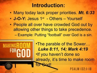 Making Room For God | PPT
