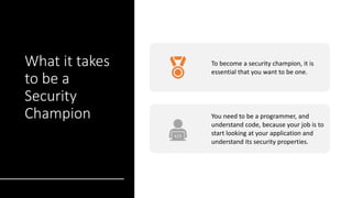 Making security champions in organization | PPT