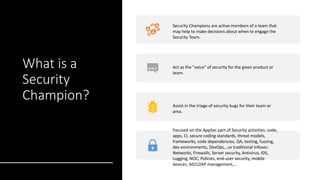 Making security champions in organization | PPT