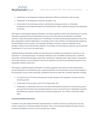 Making Sense of Fee Disclosure: a Participant's Perspective | PDF